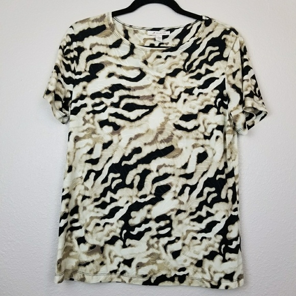 JM Collection | Tops | Jm Collection Animal Print Blouse Medium | Poshmark